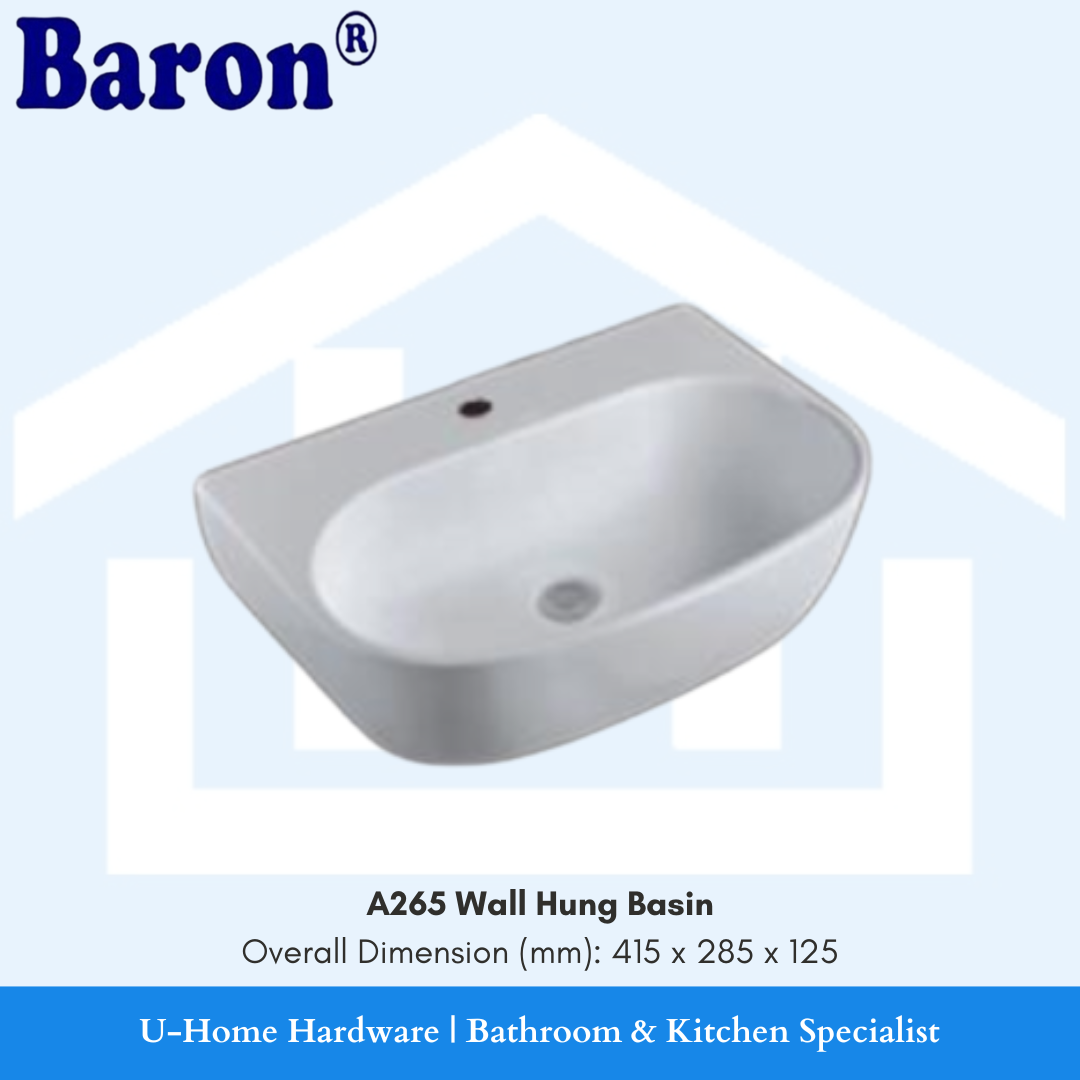 BARON A265 Wall Hung Basin – U-Home Hardware