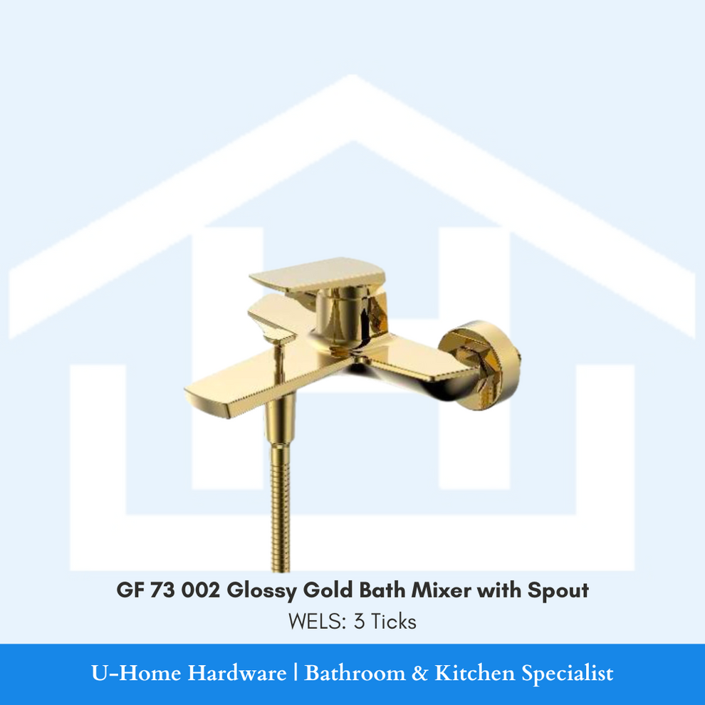 G.FERRETTI GF 73 002 Glossy Gold Bath Mixer with Spout – U-Home Hardware
